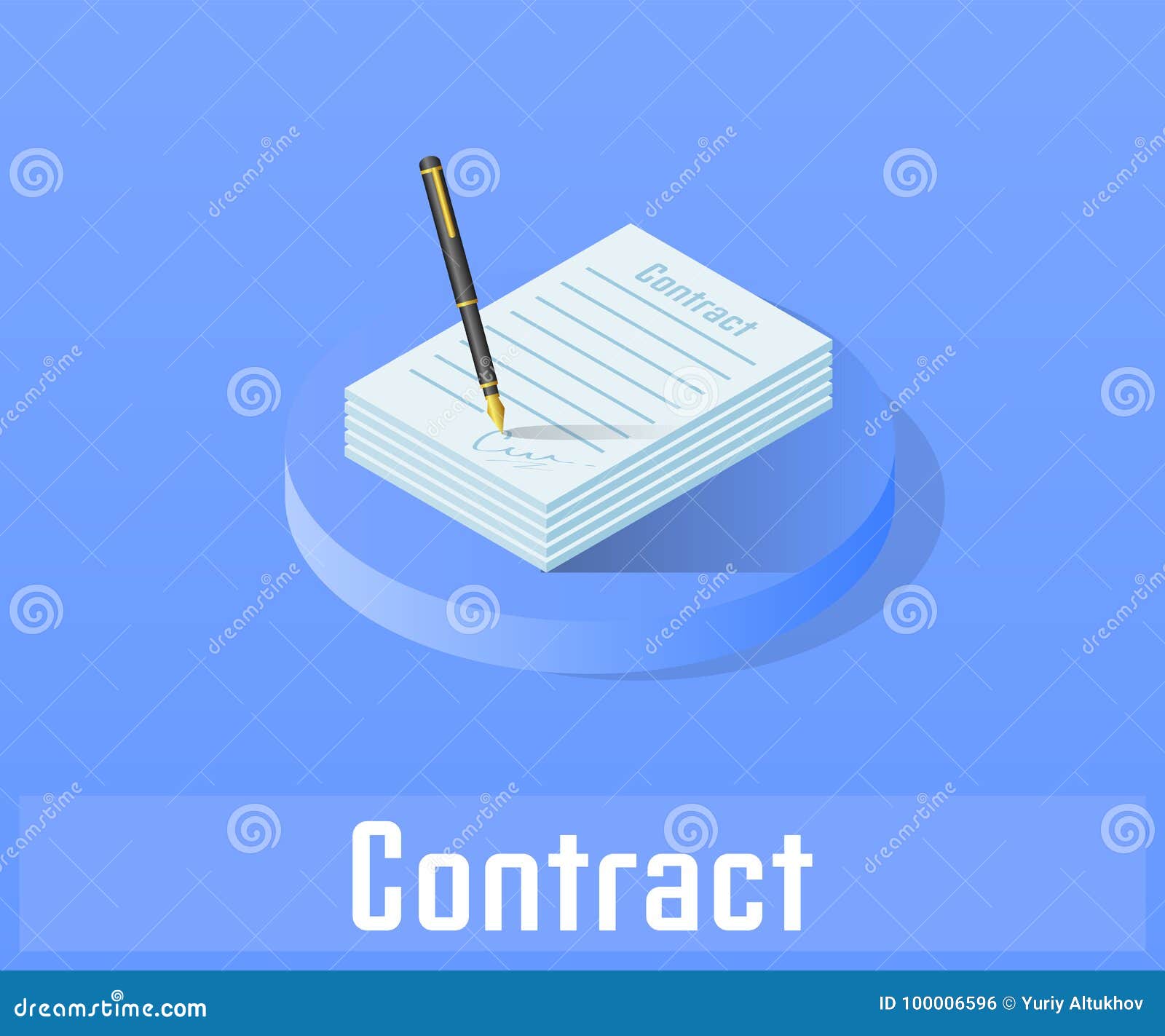 Contract Icon, Vector Symbol. Stock Vector - Illustration of element ...