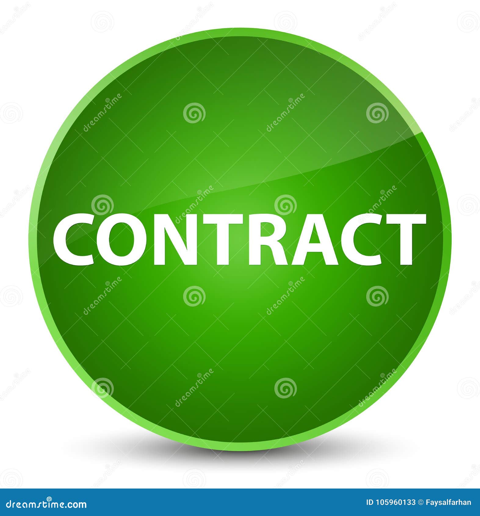 Contract Elegant Green Round Button Stock Illustration - Illustration ...