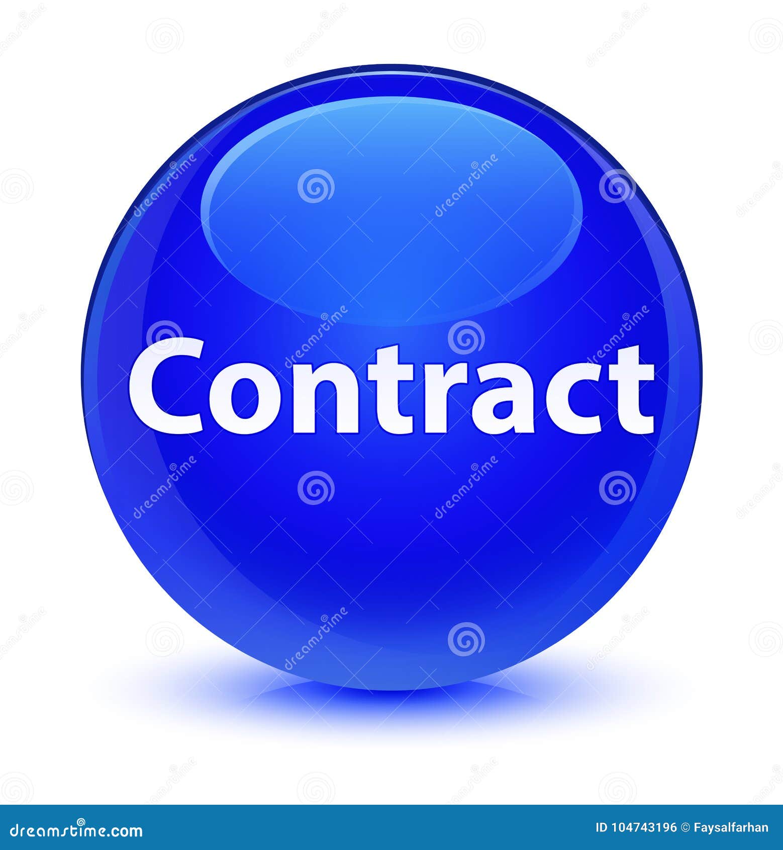 Contract Glassy Blue Round Button Stock Illustration - Illustration of ...