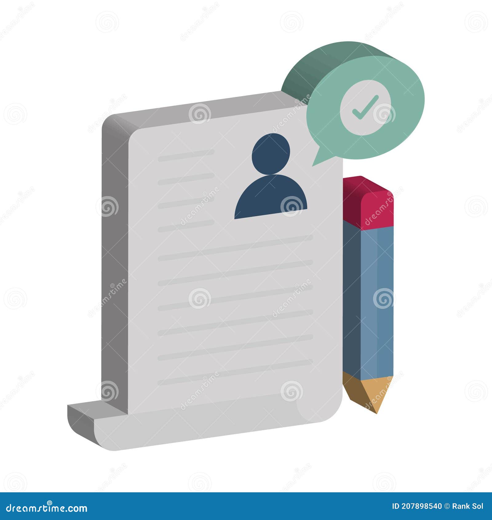 Contract Isometric Vector Isolated Icon Which Can Easily Modify or Edit ...