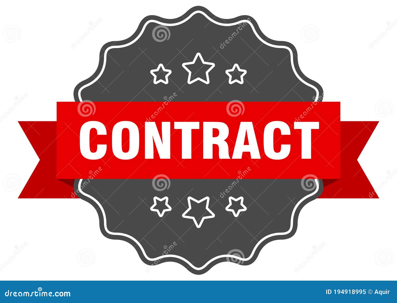 Contract label stock vector. Illustration of band, banner - 194918995