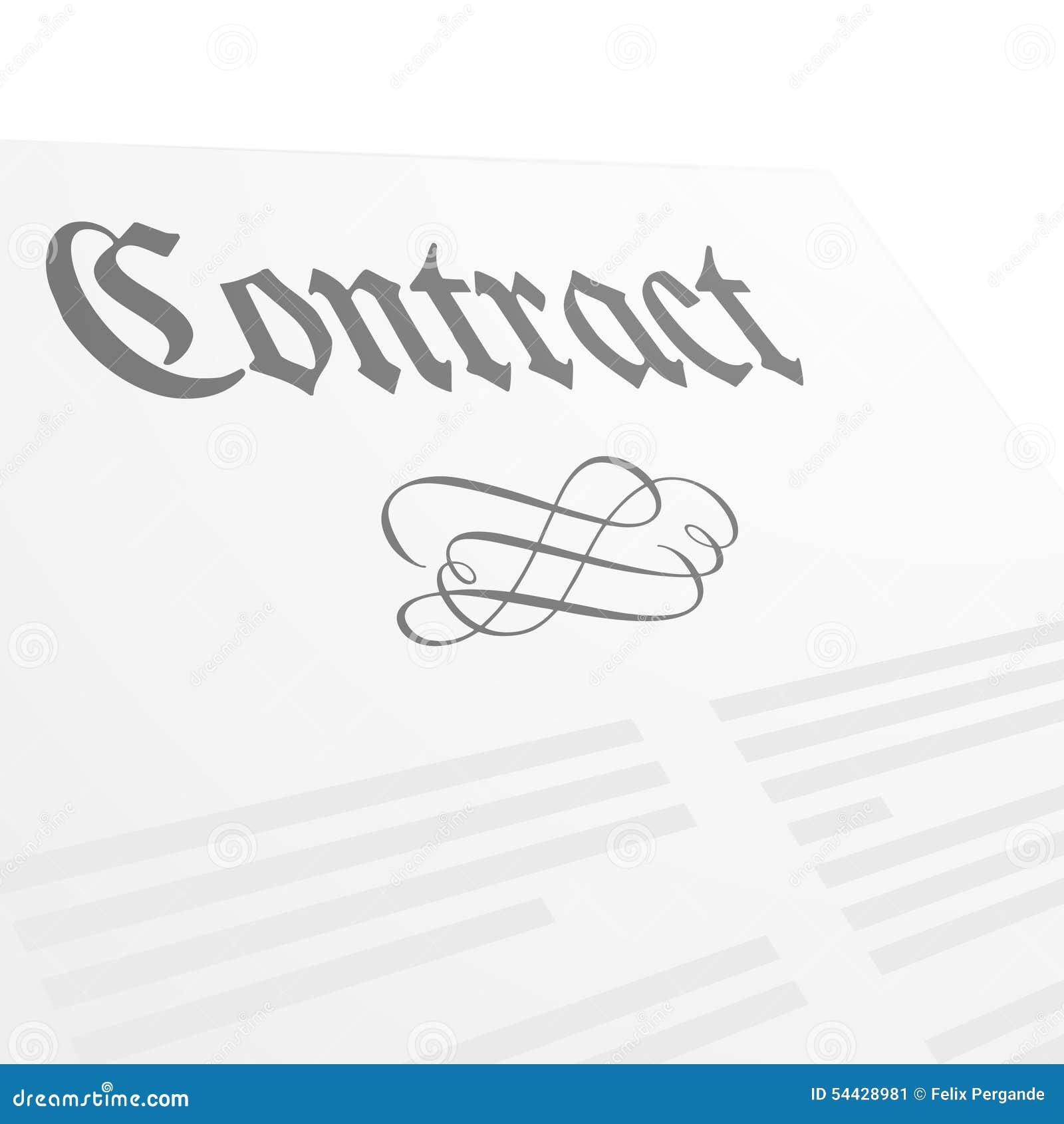 Contract Letter stock illustration. Illustration of filling - 54428981