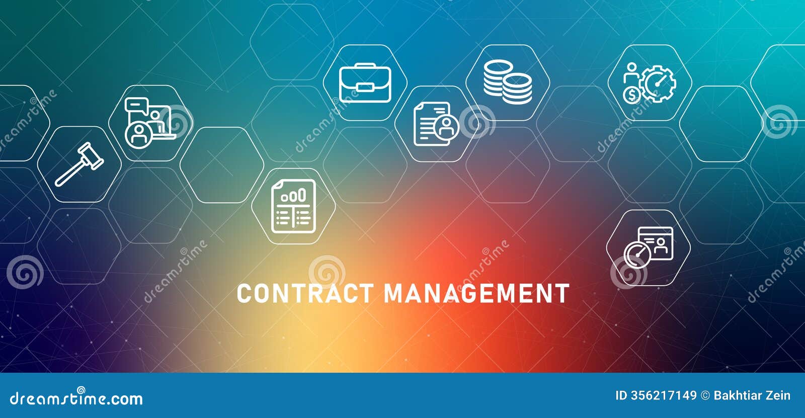 Contract Management Agreement Document Gradient Header Employment and ...