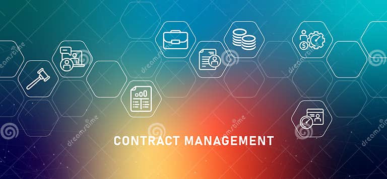 Contract Management Agreement Document Gradient Header Employment and ...