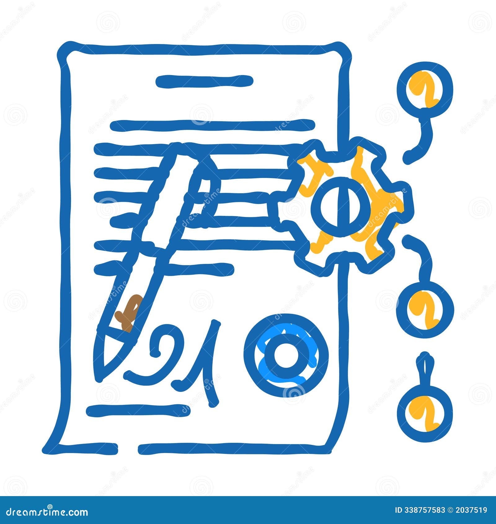 Contract Management Business Process Icon Doodle Illustration ... Contract Management Business Process Icon Doodle Illustration ...