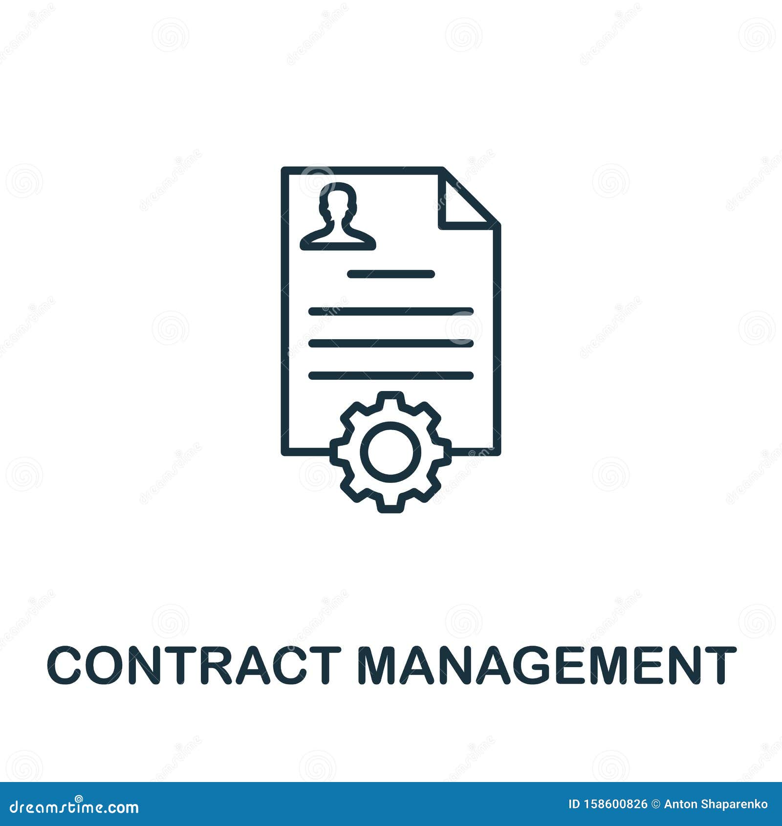 Contract Management Outline Icon. Thin Line Concept Element from Crm ...