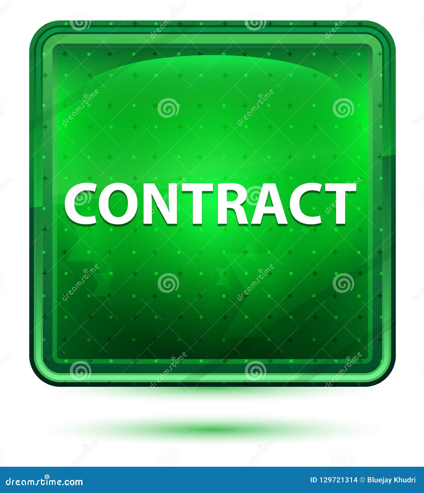 Contract Neon Light Green Square Button Stock Illustration ...