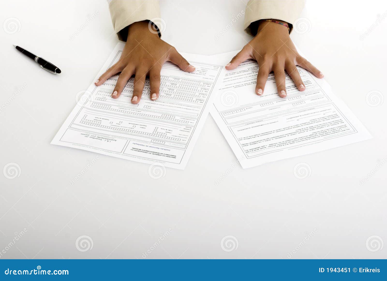 Contract paper stock image. Image of business, girls, desk - 1943451