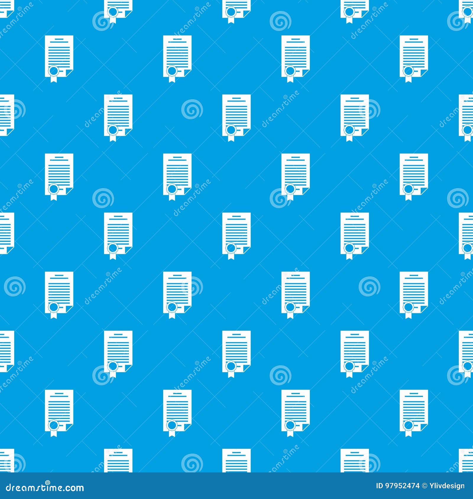 Contract Pattern Seamless Blue Stock Vector - Illustration of license ...