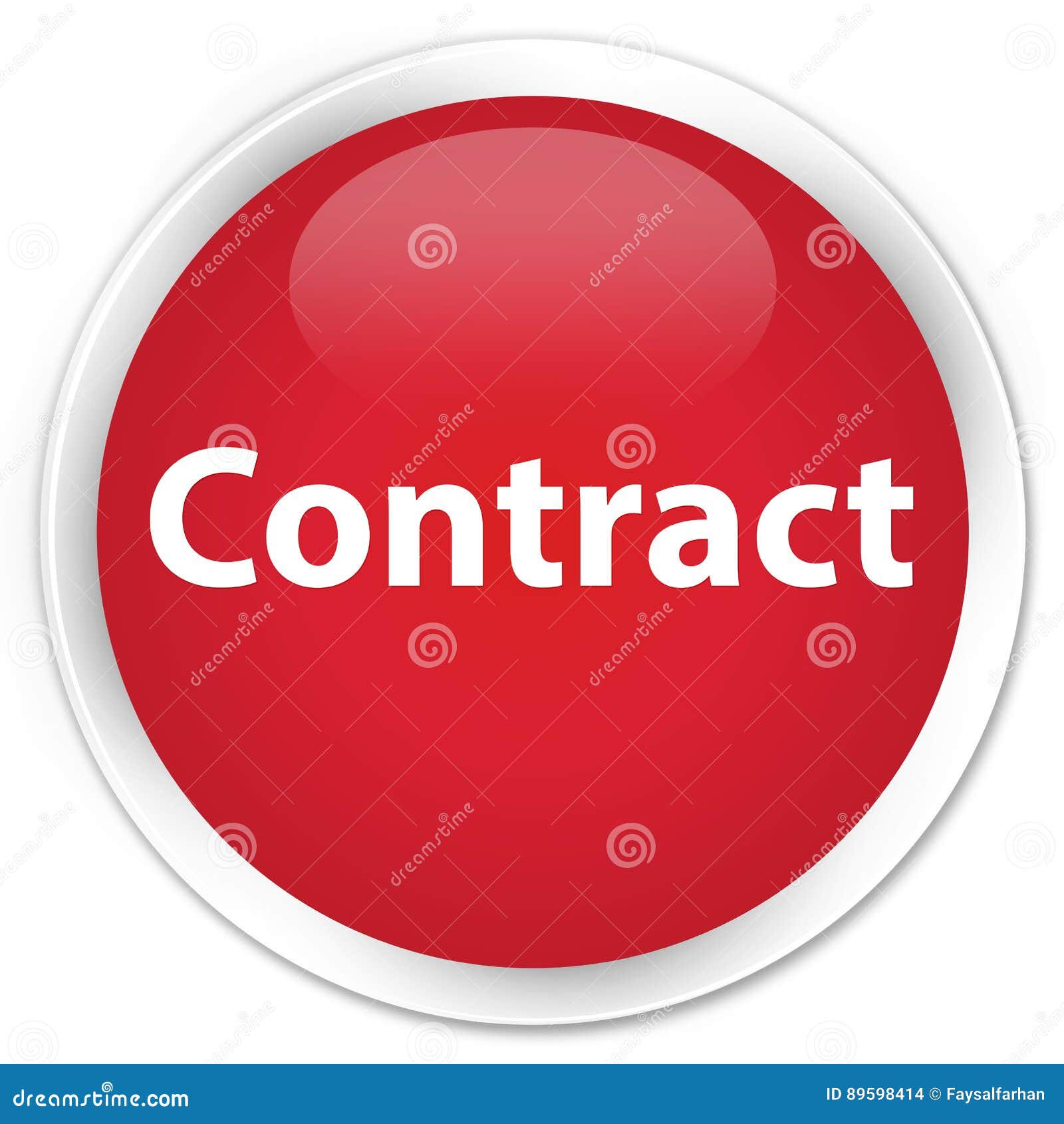 Contract Premium Red Round Button Stock Illustration - Illustration of ...