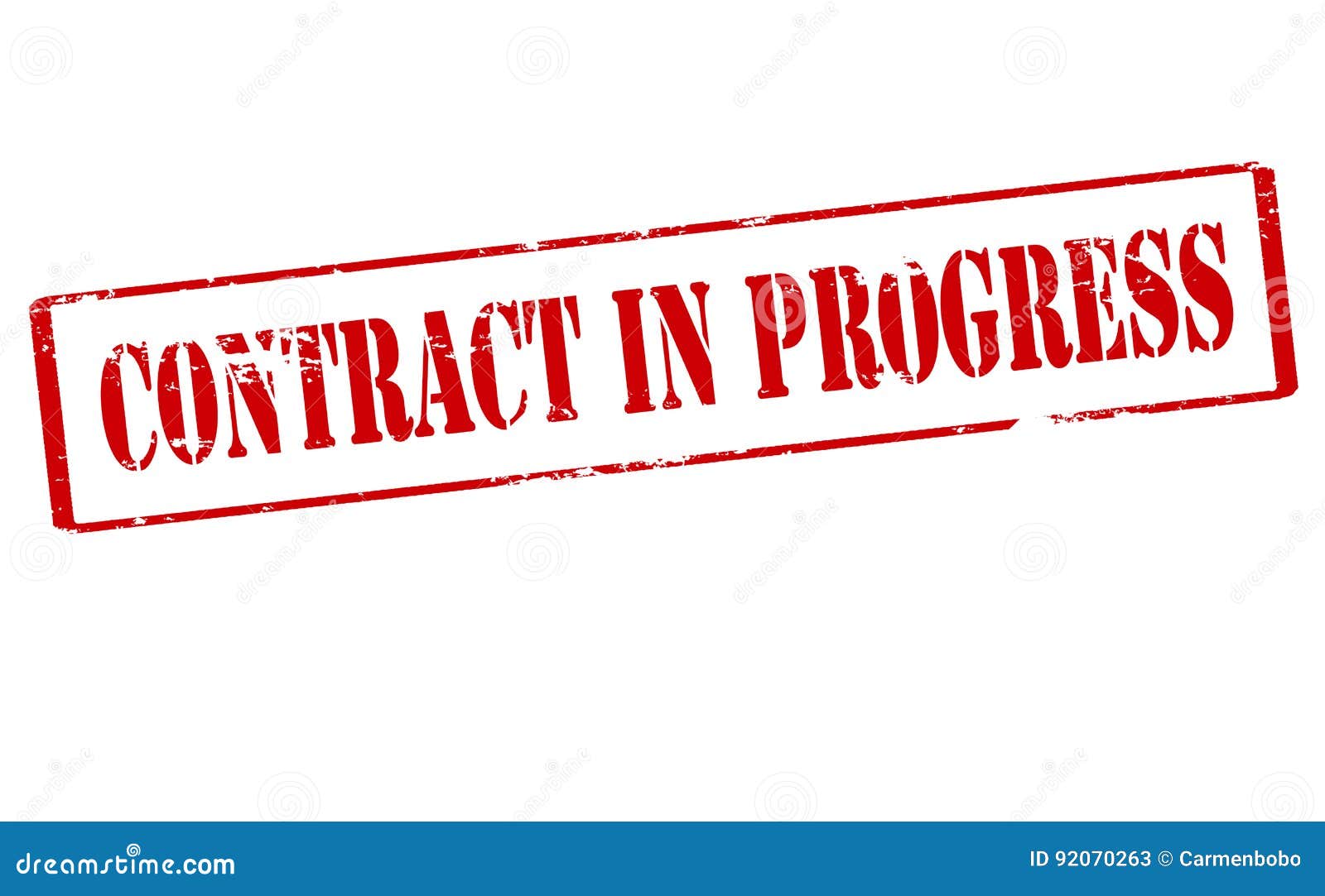 Contract in progress stock illustration. Illustration of concept - 92070263