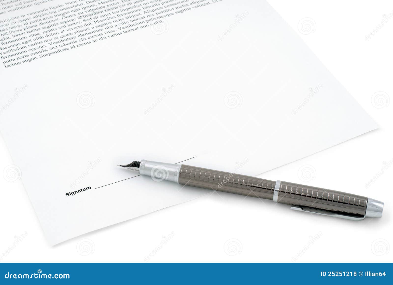 Contract Ready for Signature Stock Photo - Image of horizontal ...