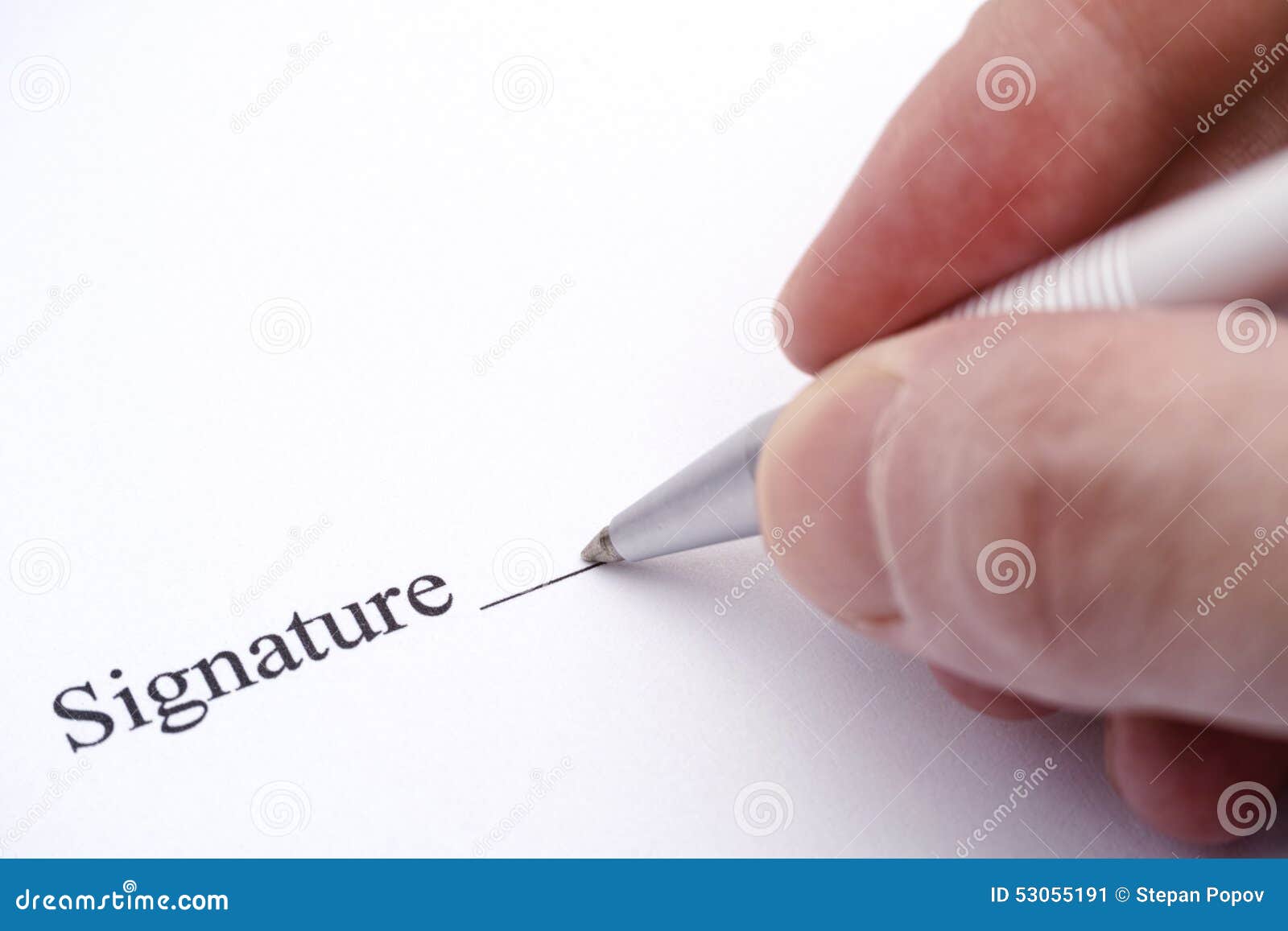 Contract Ready for Signature Stock Image - Image of handwriting ...