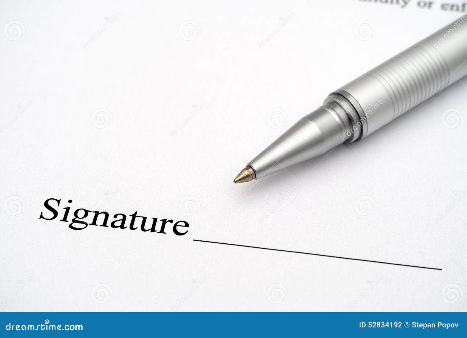 Contract Ready for Signature Stock Photo - Image of people, studio ...