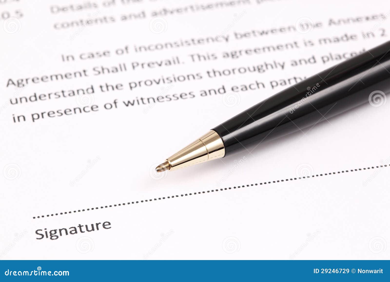Contract signature stock image. Image of document, occupation - 29246729