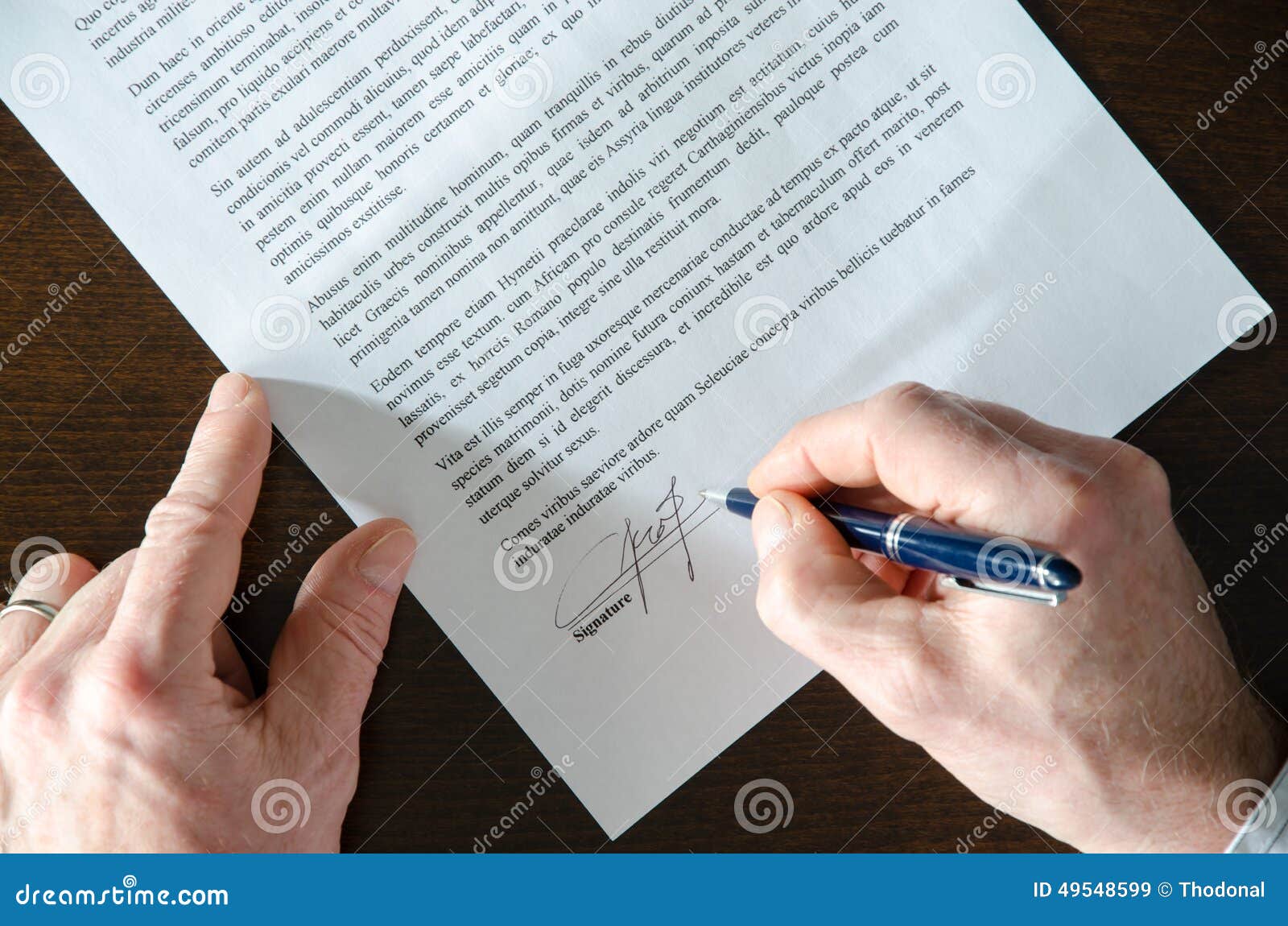 Contract signature stock image. Image of agreement, deal - 49548599