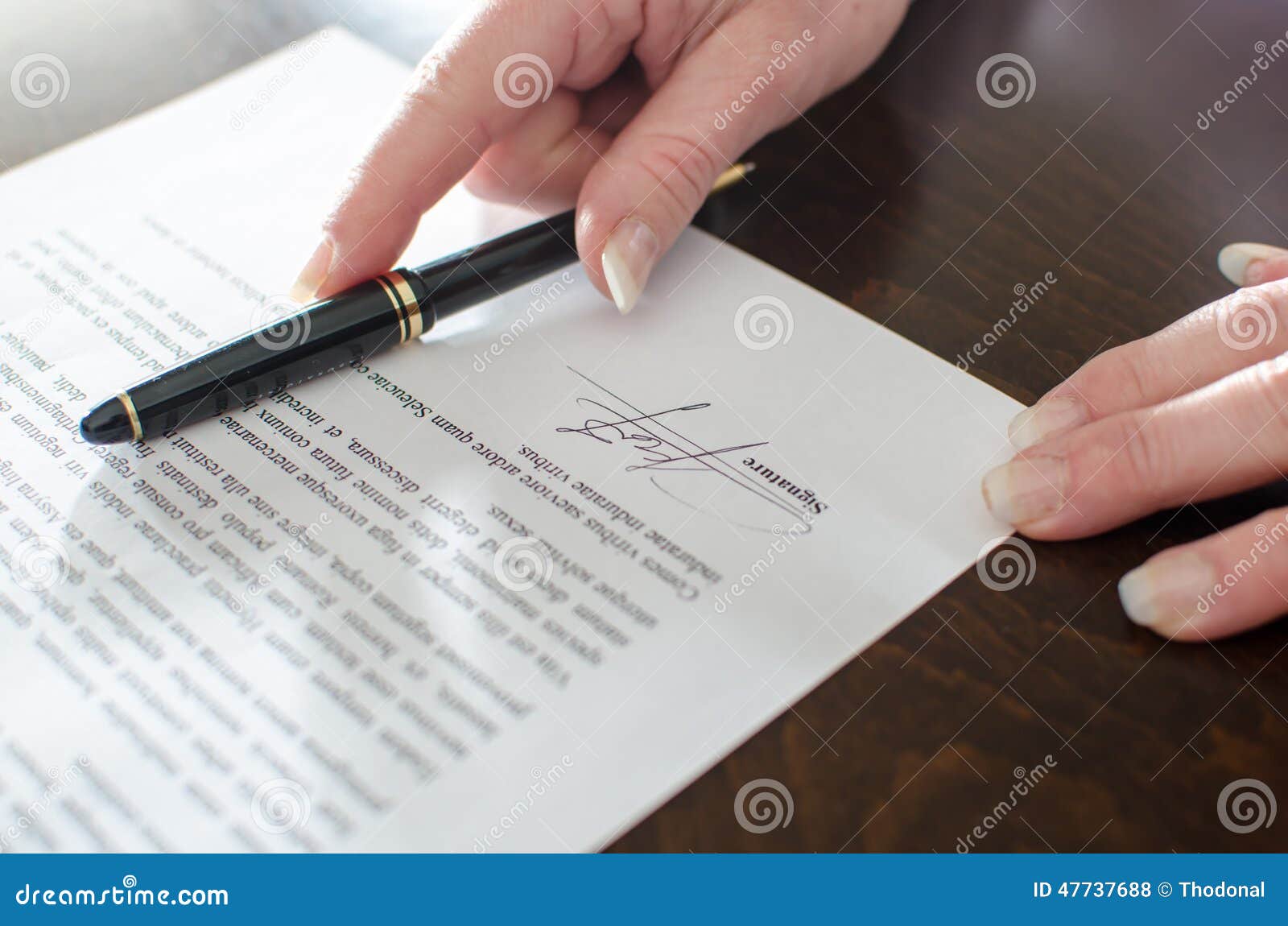 Contract signed stock photo. Image of paperwork, agreement - 47737688
