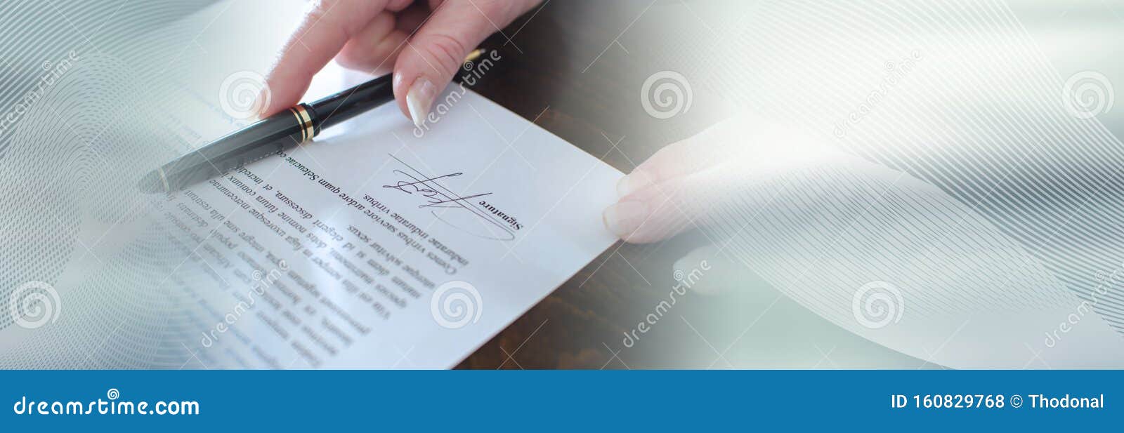 Contract Signed; Panoramic Banner Stock Photo - Image of form, broker ...