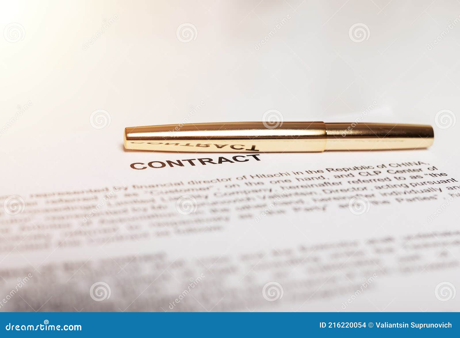 Contract Signing Concept. Verifying and Certifying Documents Stock ...