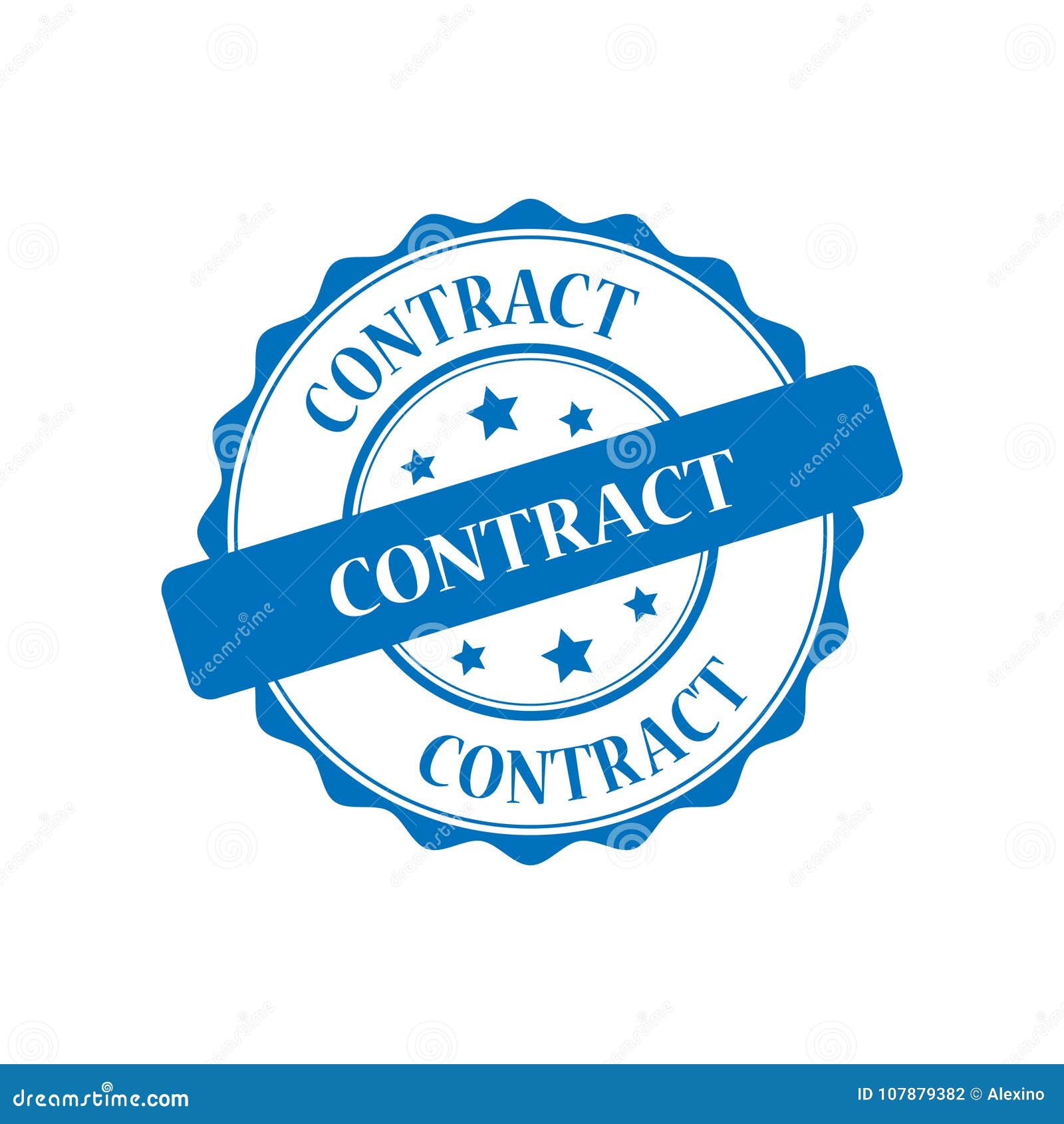 Contract Stamp Illustration Stock Vector - Illustration of icon, stamp ...