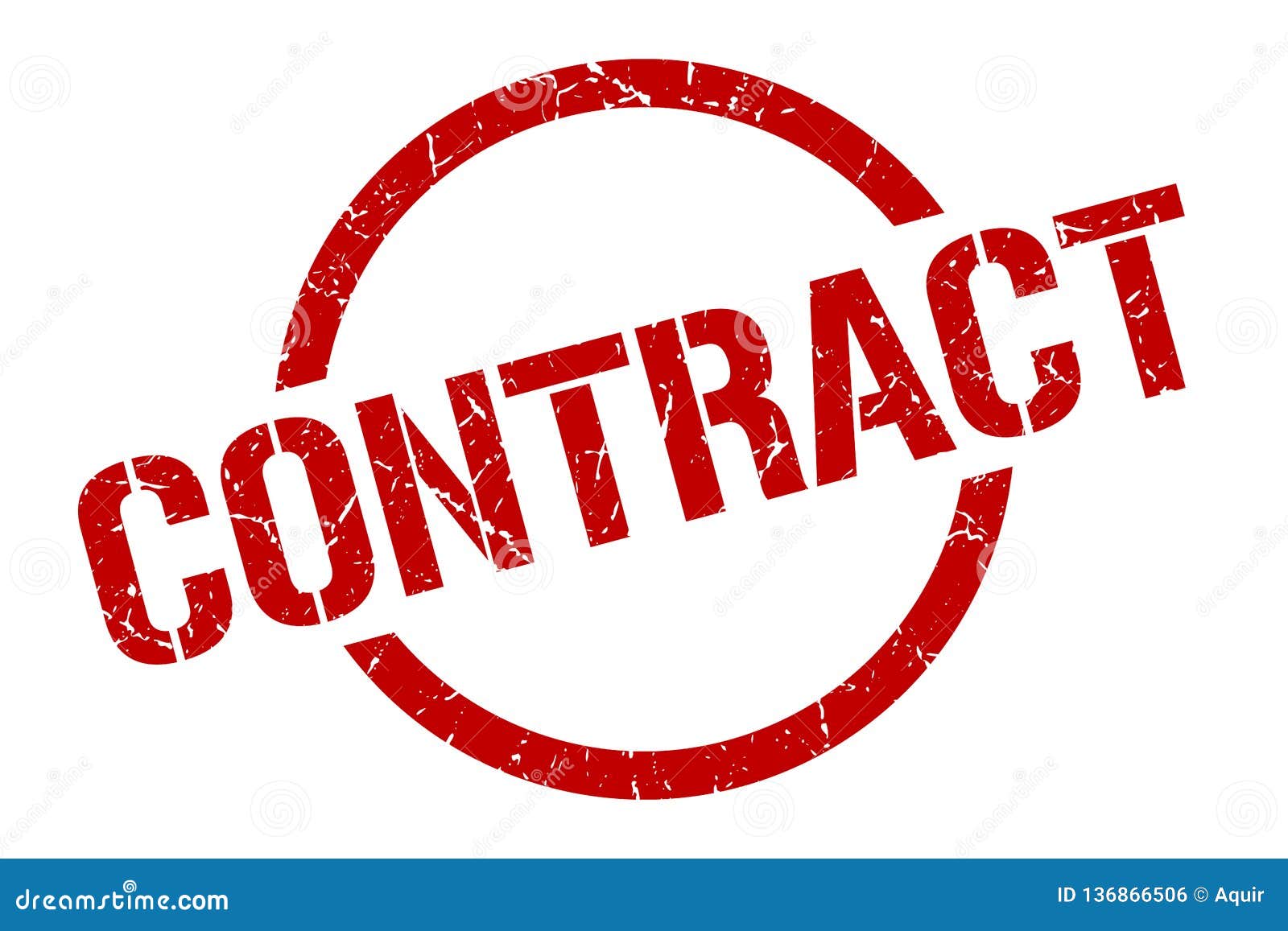 Contract stamp stock vector. Illustration of isolated - 136866506
