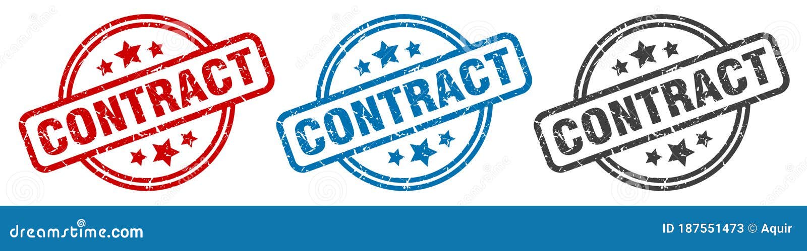 Contract Stamp. Contract Round Isolated Sign Stock Vector ...