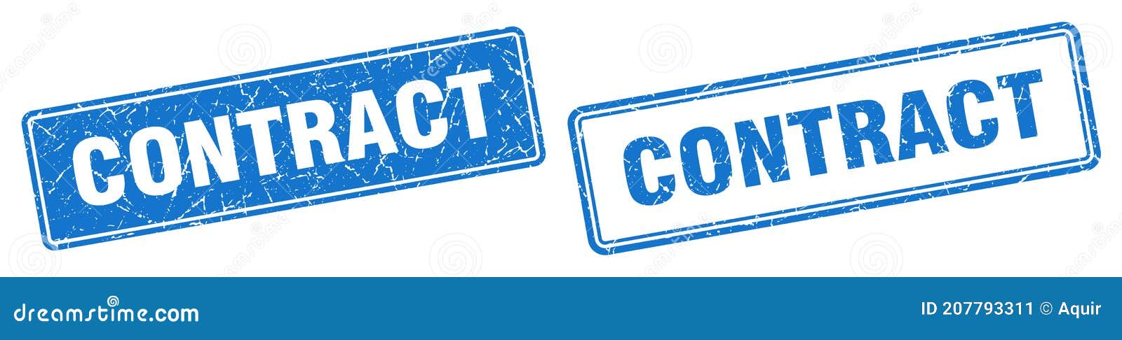 Contract Stamp Set. Contract Square Grunge Sign Stock Vector ...