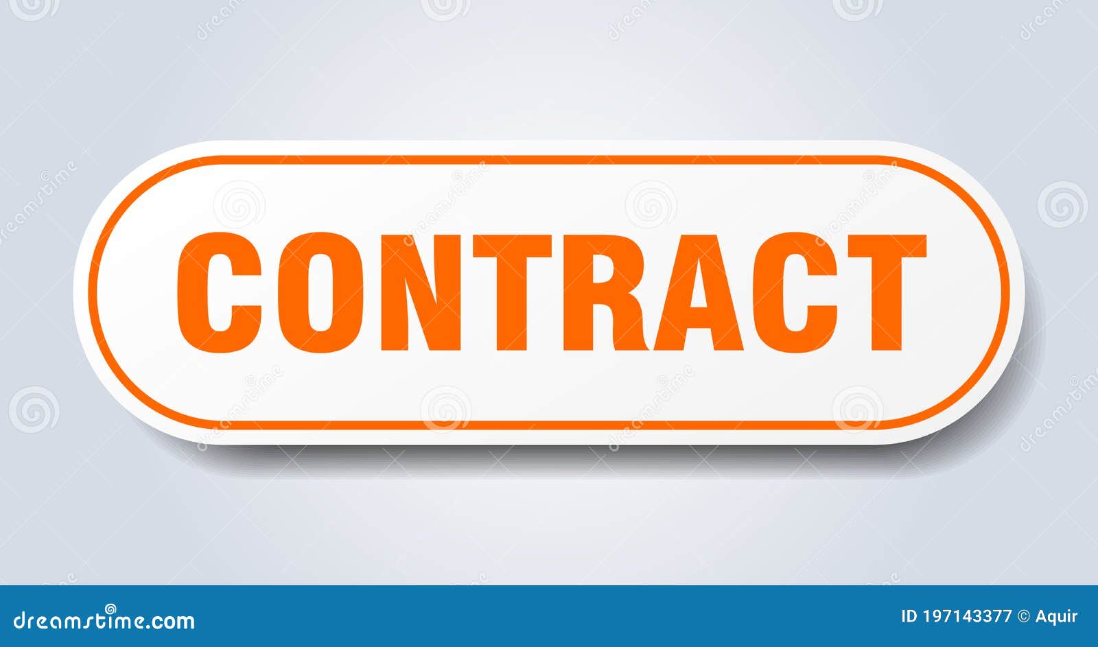Contract sticker. stock vector. Illustration of template - 197143377