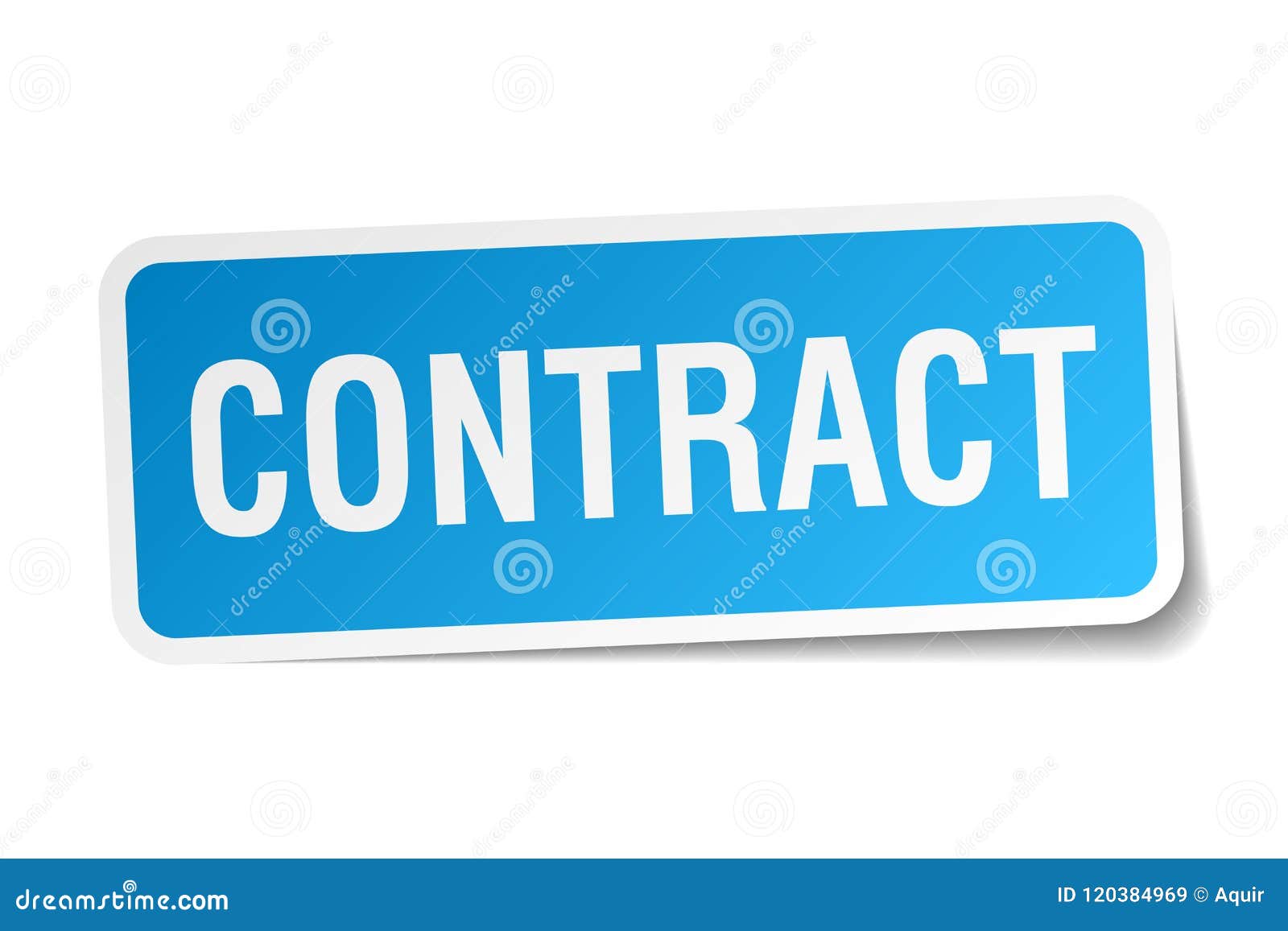 Contract sticker stock vector. Illustration of threedimensional - 120384969