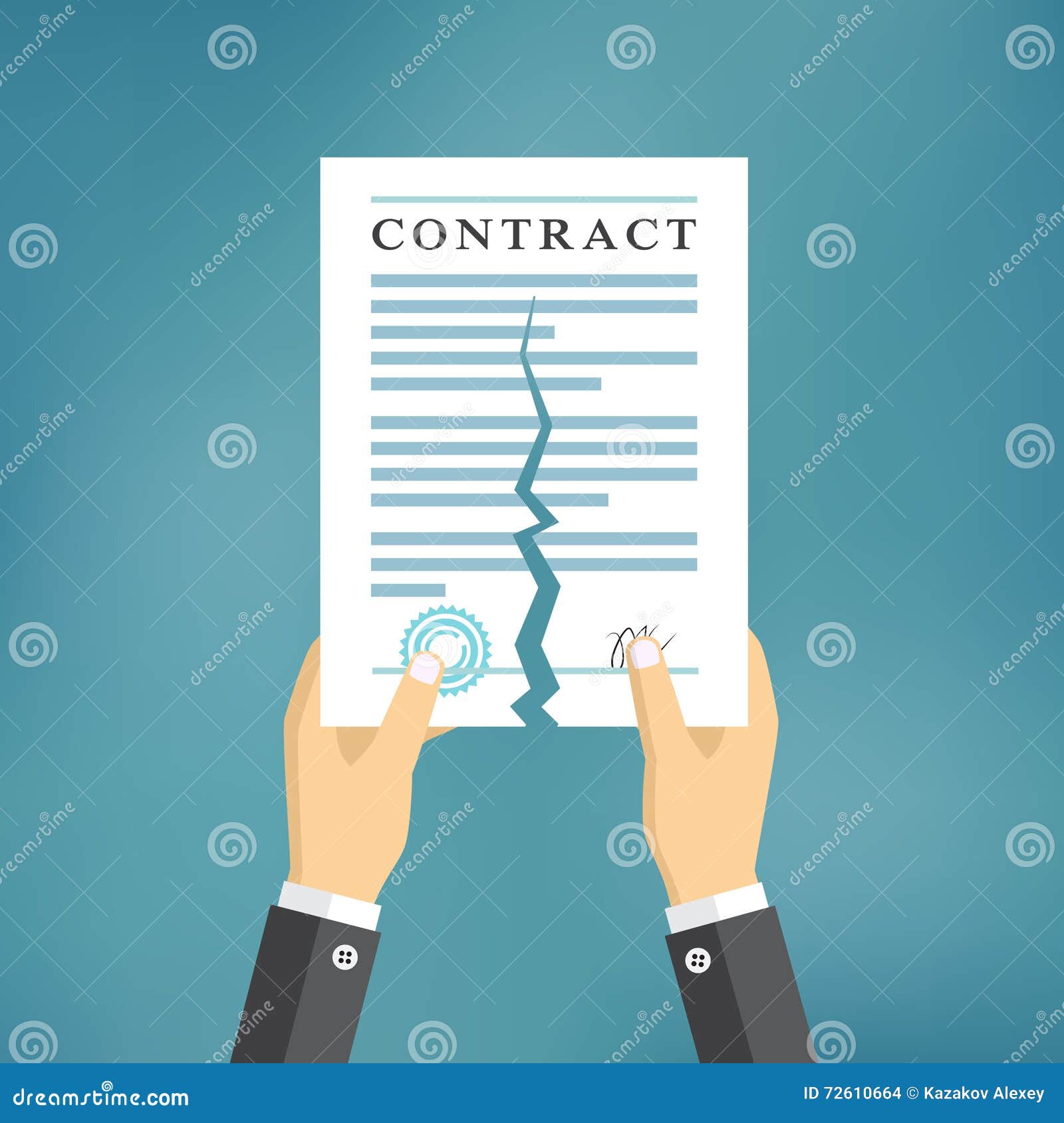 Contract Termination Concept. Stock Vector - Illustration of concept ... Contract Termination Concept. Stock Vector - Illustration of concept ...