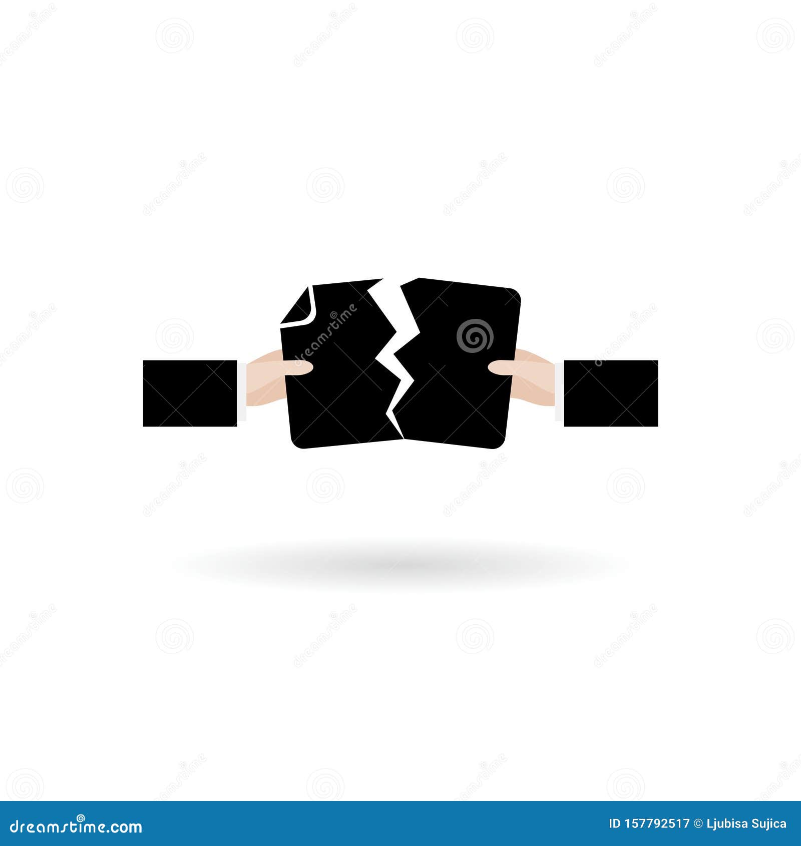 Contract Termination Concept Pictured on a White Background Stock ...