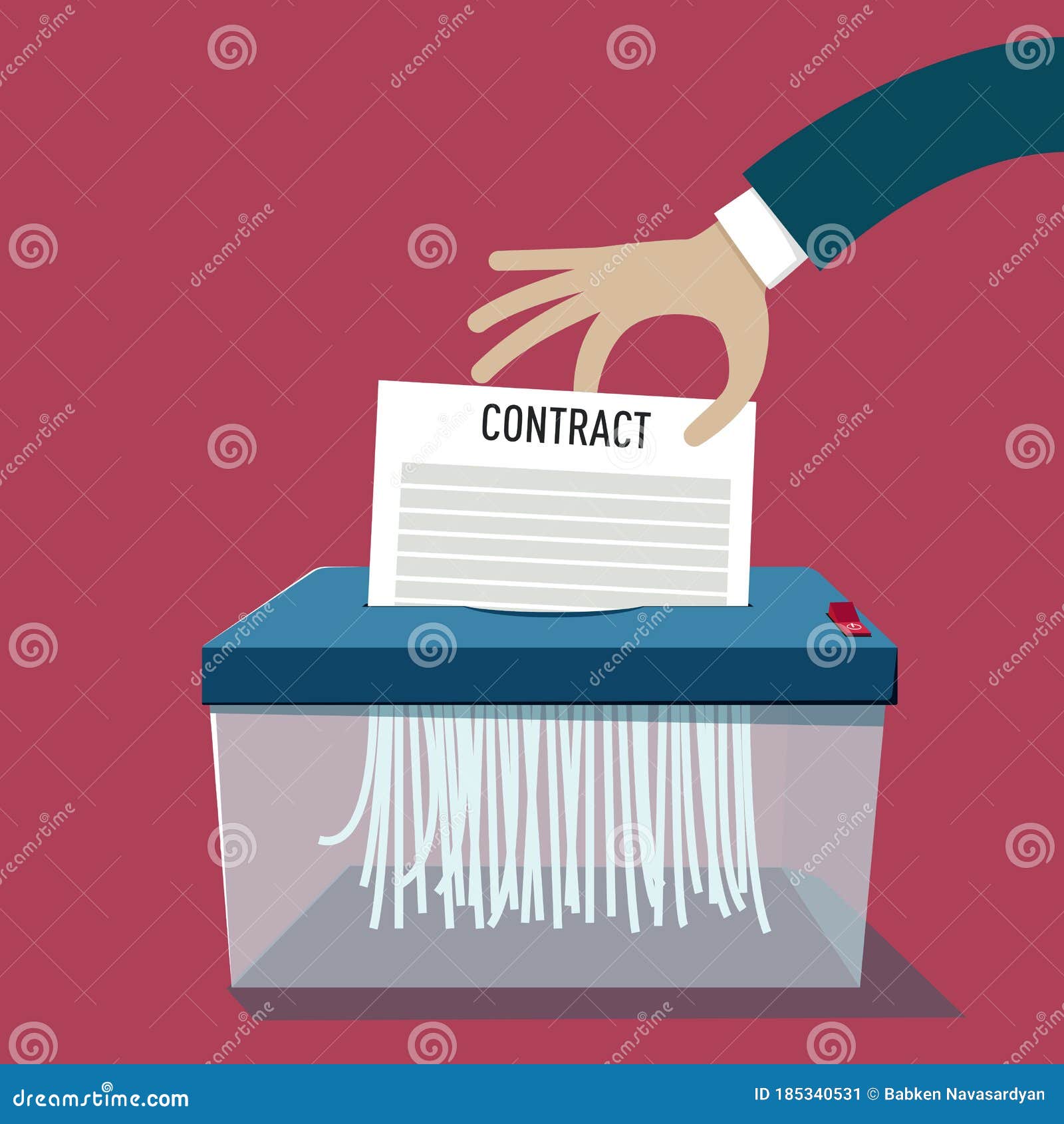 Contract Termination Concept. Cartoon Vector | CartoonDealer.com #97981201