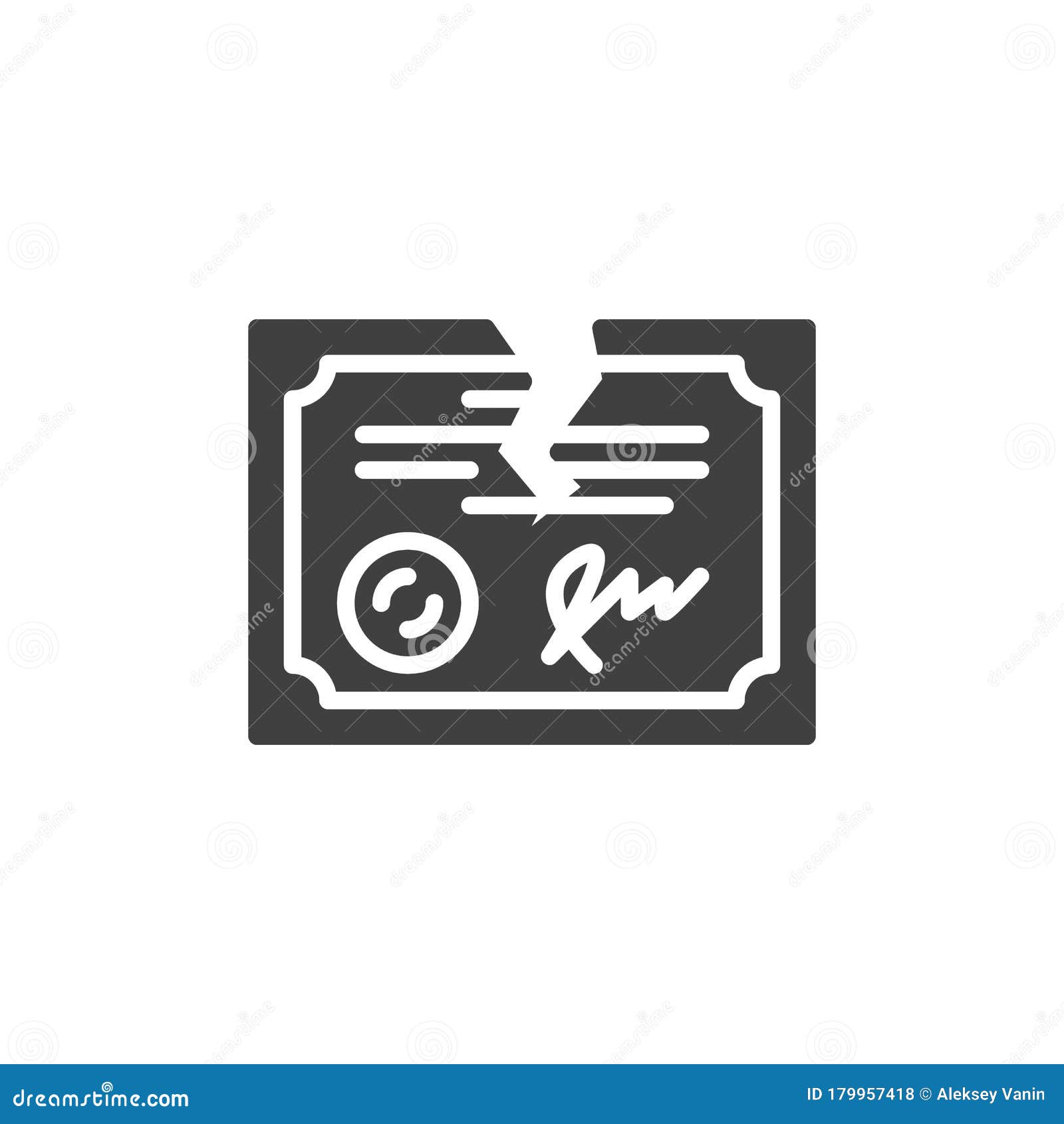Contract Termination Vector Icon Stock Vector - Illustration of ...