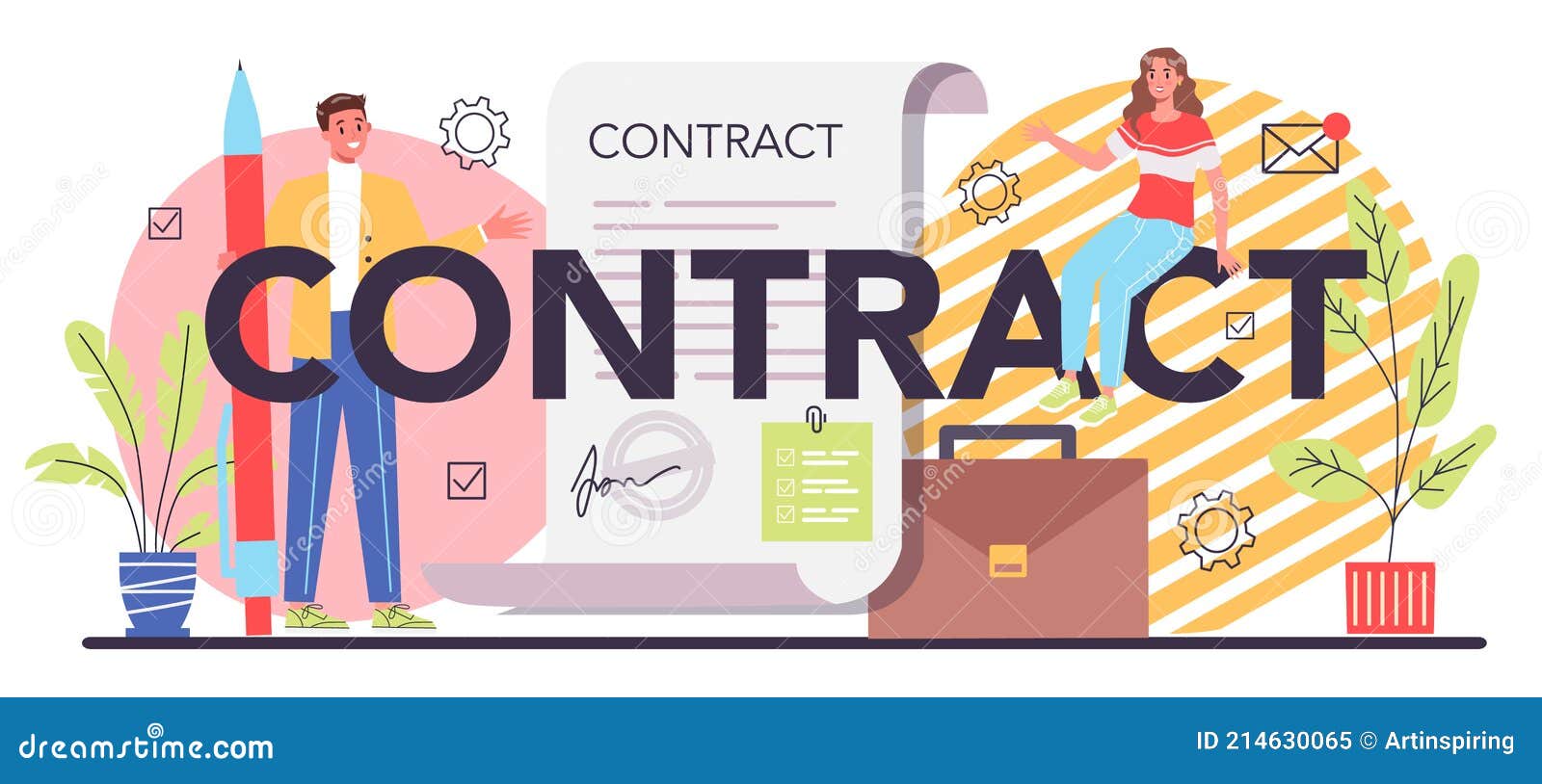 Contract Typographic Header. Business Planning and Development Stock ...