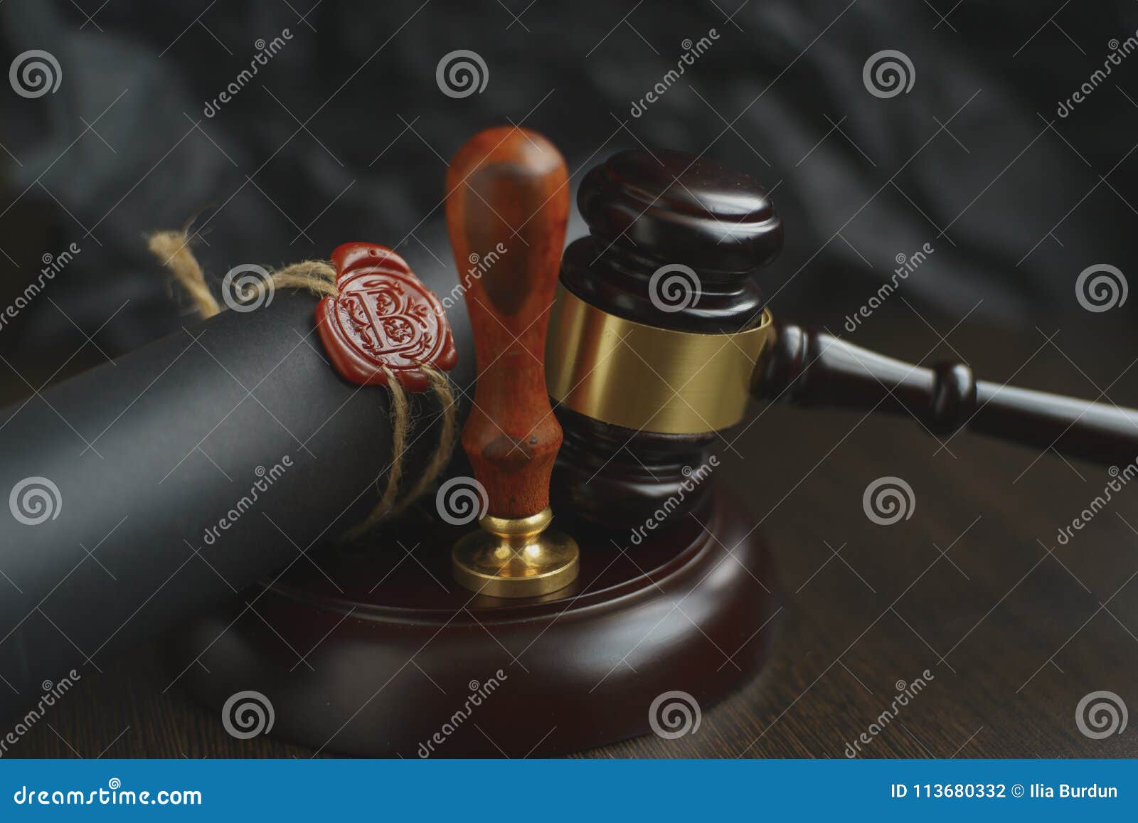 Contract Waiting for a Notary Public Sign on Desk. Notary Public ...