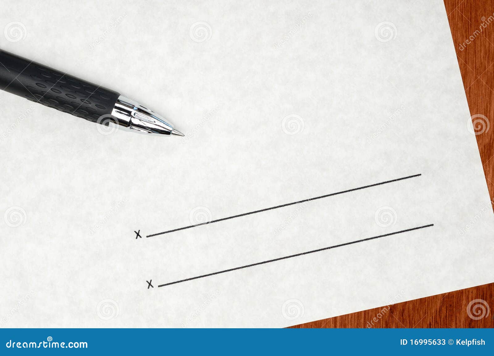 Contract Waiting To Be Signed Stock Image - Image of copy, form: 16995633