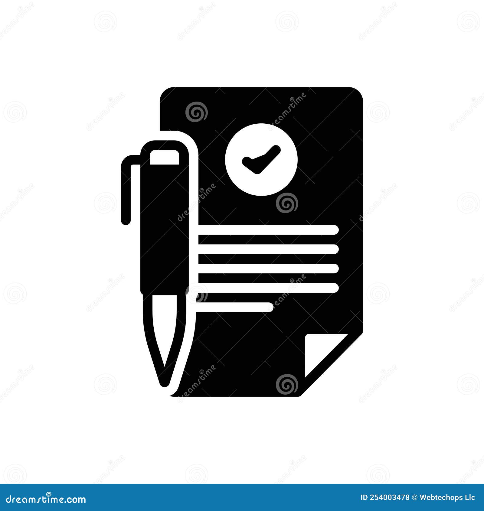 Black Solid Icon for Contracting, Agreement and Annexure Stock ...