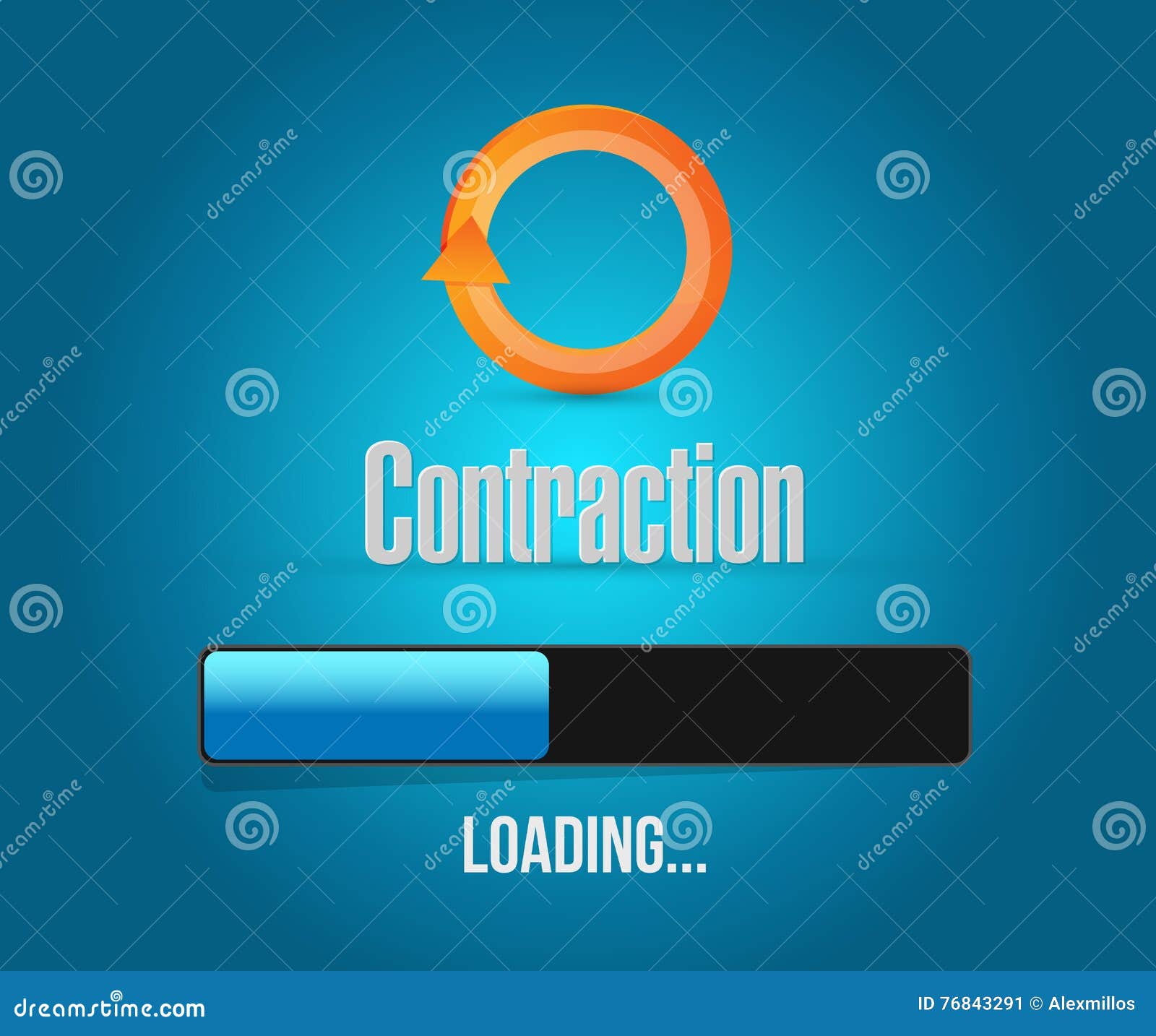 Contraction Loading Bar Illustration Stock Image - Image of manager ...