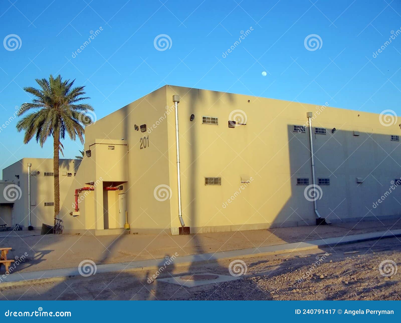 Barracks Buildings on the US Embassy Stock Image - Image of base, dirt ...