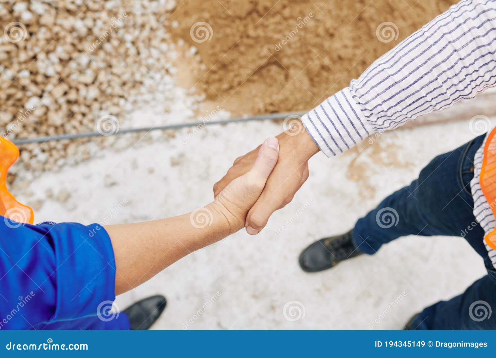 Contractor and Builder Shaking Hands Stock Image - Image of handshake ...
