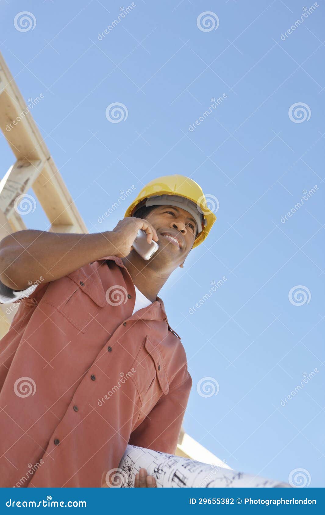 Contractor on Call stock photo. Image of foreman, engineer - 29655382