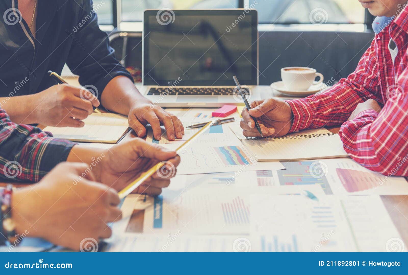 Contractor Construction Engineer Meeting Together on Architect Table at ...