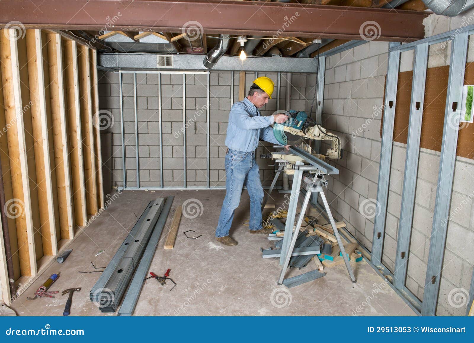 Contractor, Construction Worker, Home Improvement Stock Image - Image ...