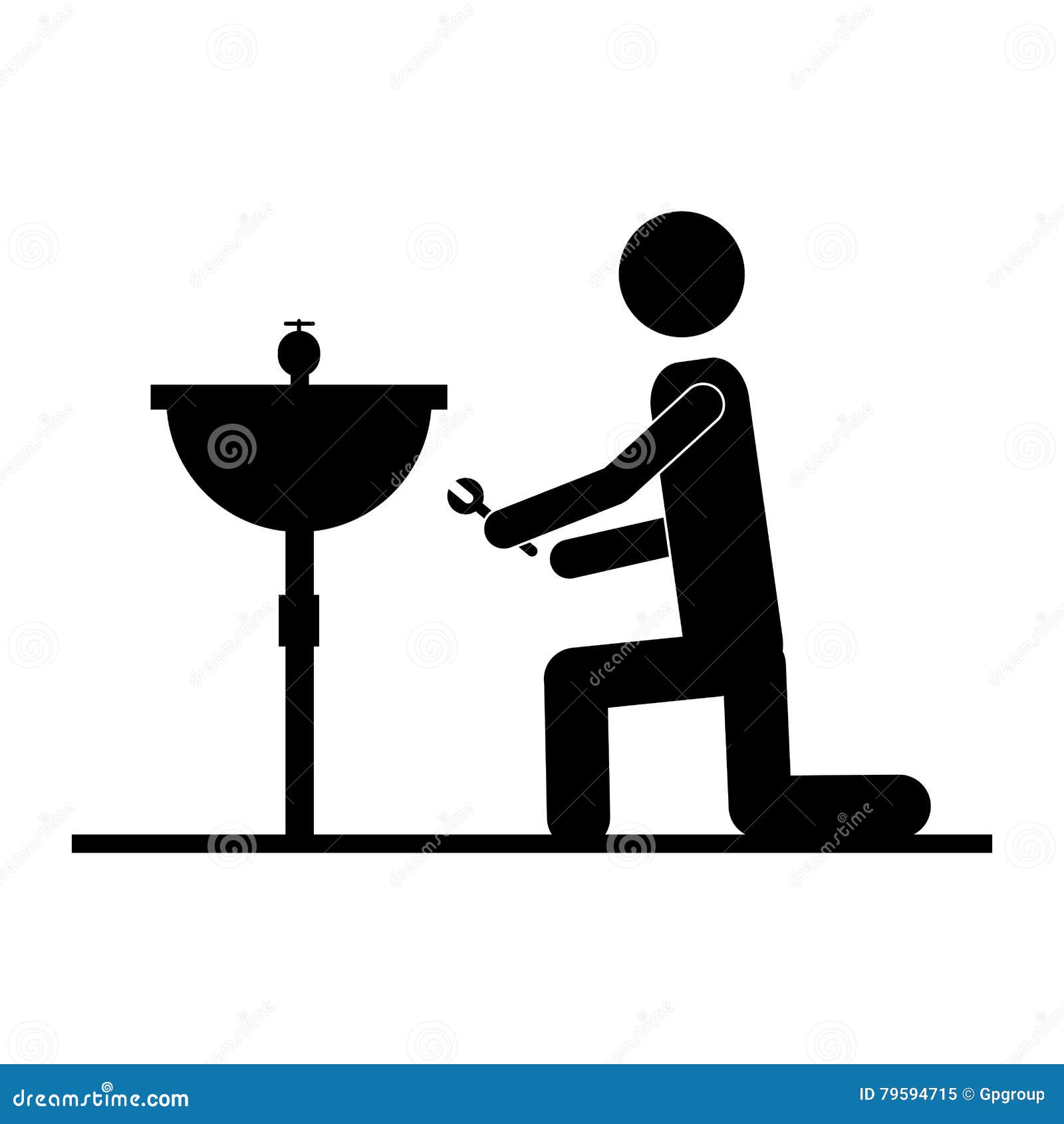 Contractor or Handy Man Icon Image Stock Vector - Illustration of ...