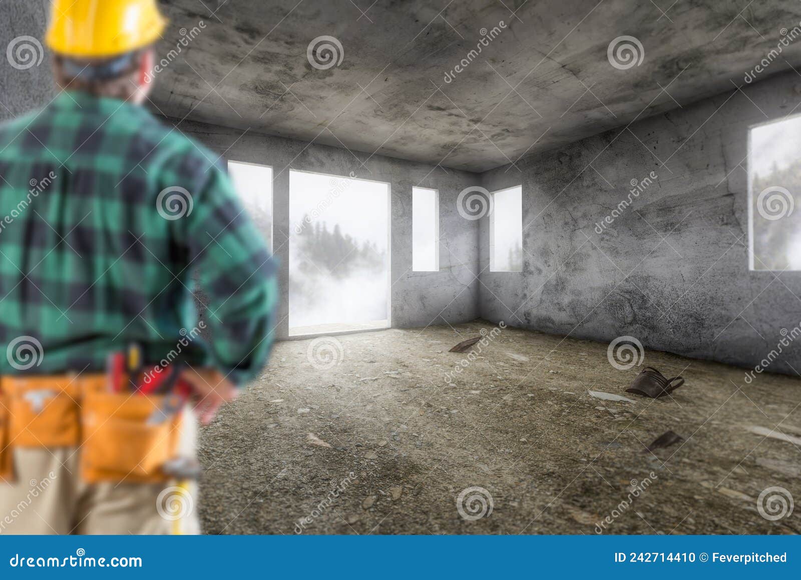 Vacant Empty Home Background Royalty-Free Illustration | CartoonDealer ...