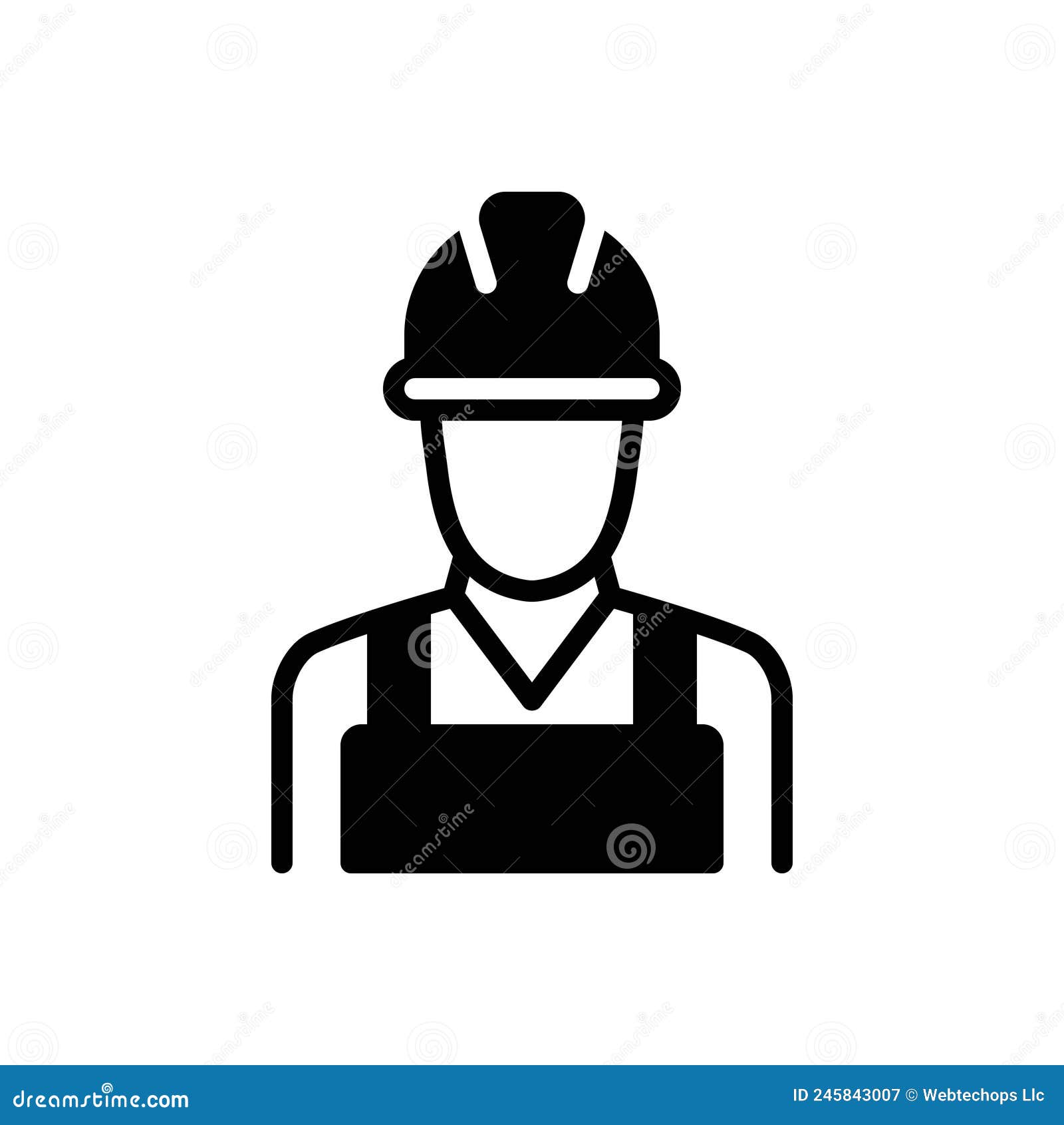 Black Solid Icon for Contractor, Occupier and Builder Stock Vector ...