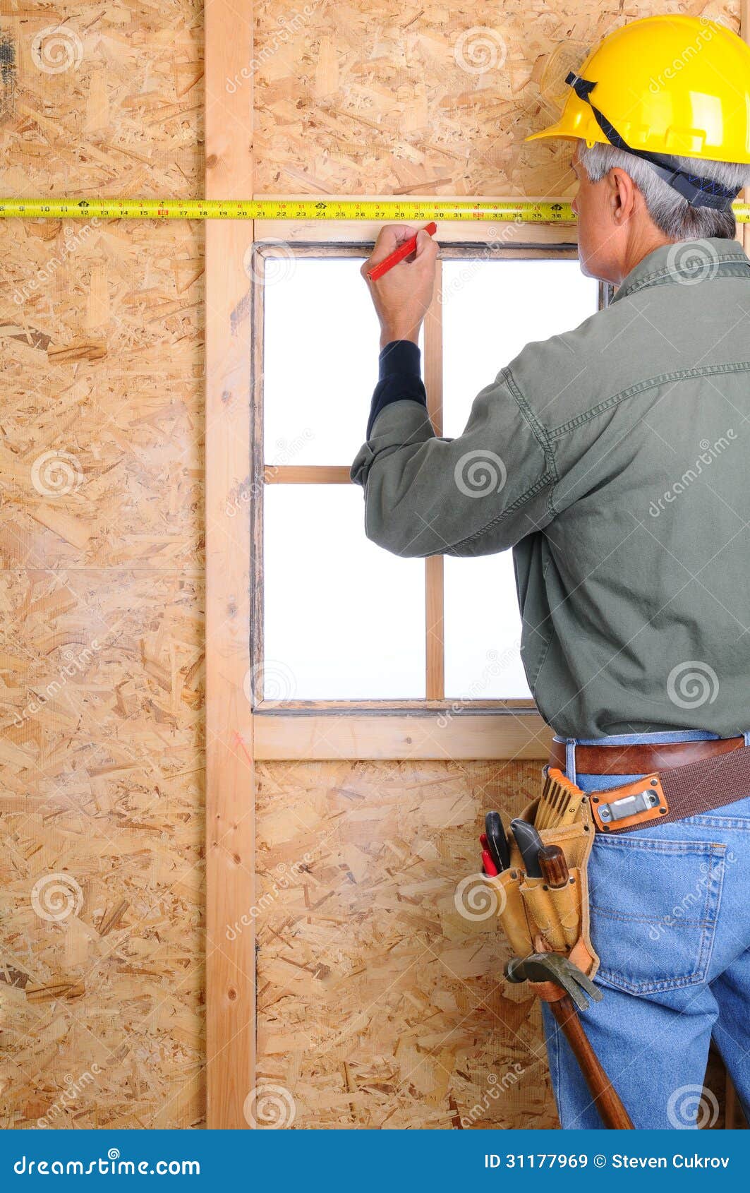 Contractor Measuring stock image. Image of caucasian - 31177969