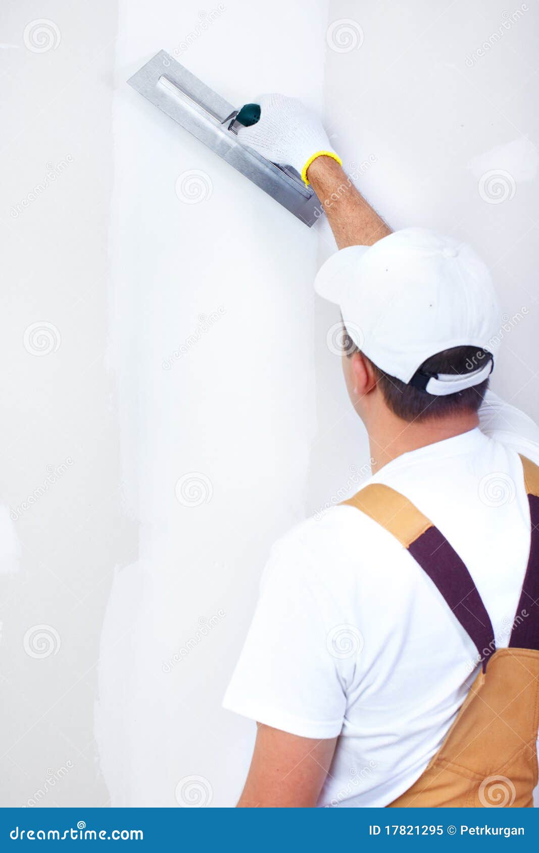 Contractor plasterer stock image. Image of plasterwork - 17821295