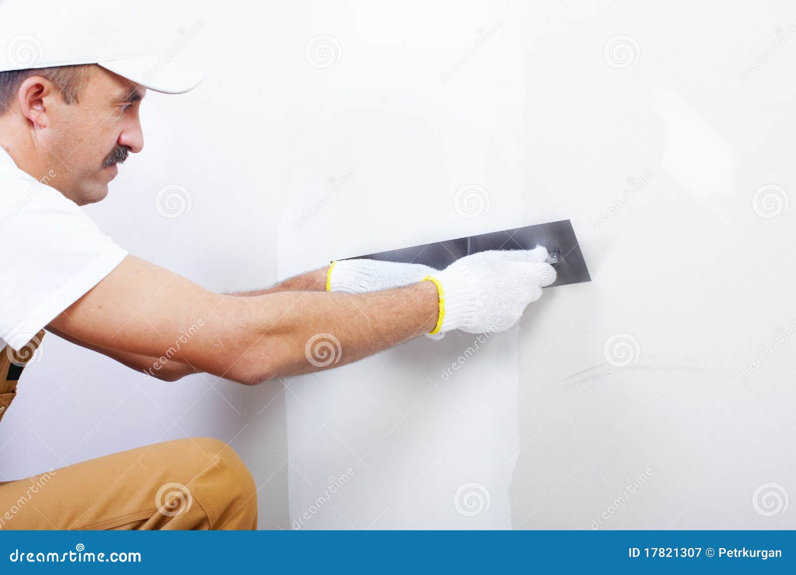 Contractor plasterer stock image. Image of professional - 17821307