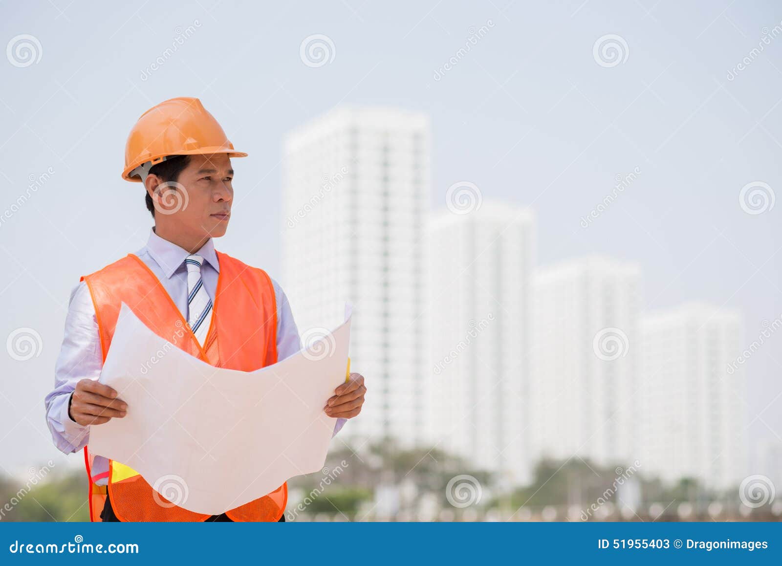 Contractor stock image. Image of supervisor, orange, contractor - 51955403